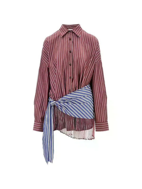 Andamane Jolene Stripe Dress - Red