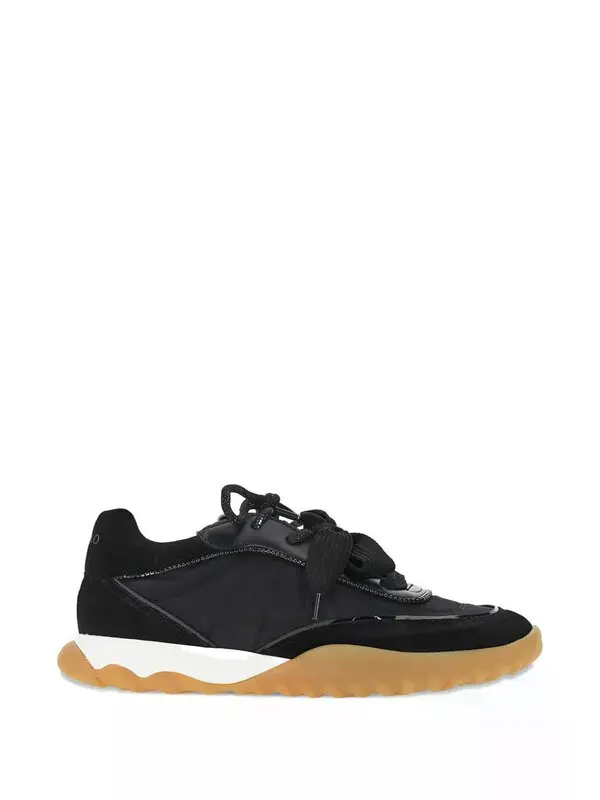Pinko Panelled Bow-detail Sneakers - Black