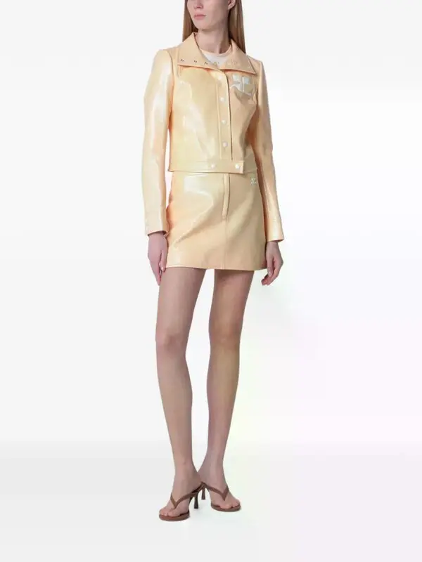 COURREGES Vinyle Reedition Skirt - Neutrals