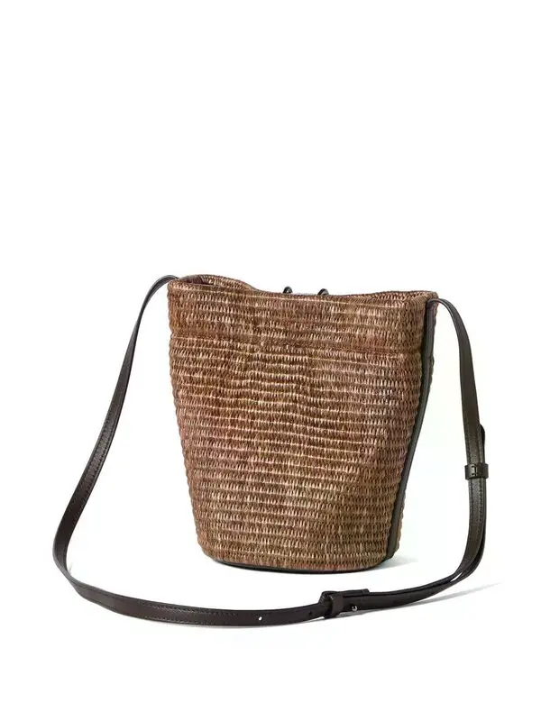 Brunello Cucinelli Sartorial Raffia Bucket Bag - Brown