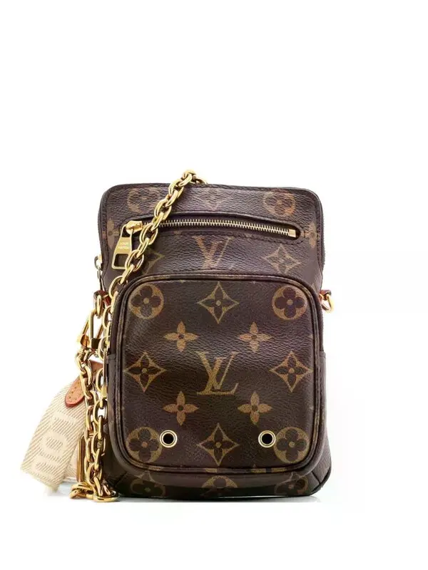 LOUIS VUITTON Utility Phone Sleeve Monogram Canvas Crossbody Bag - Brown