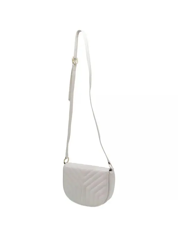 Saint Laurent Joan Quilted Shoulder Bag - White