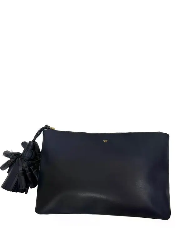 ANYA HINDMARCH Georgiana Tasseled Clutch Bag - Blue