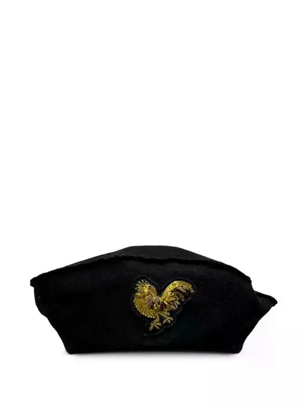 Dior Rooster-embellished Beret - Black