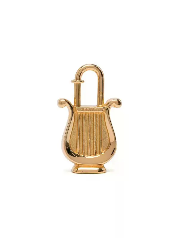 Hermès 1996 Année De La Musique Cadena Padlock Bag Charm - Gold