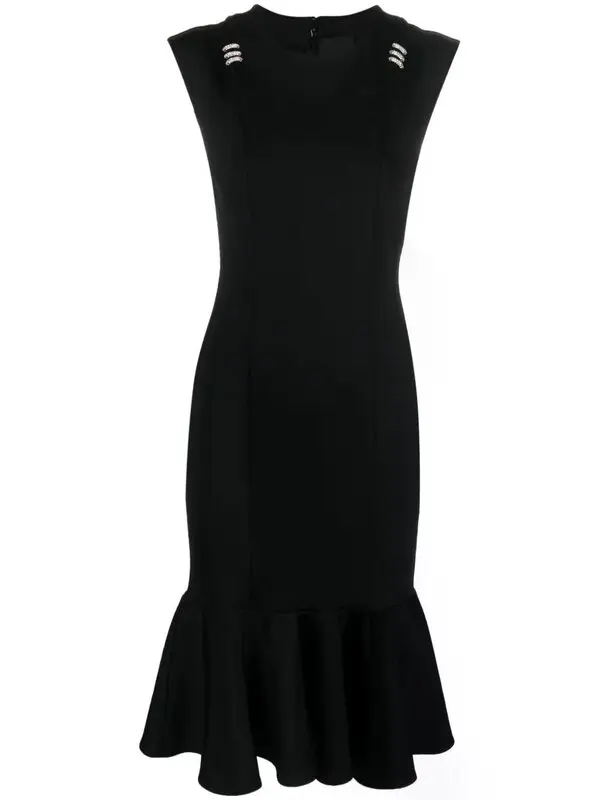 Givenchy Crystal-embellished Peplum-hem Dress - Black