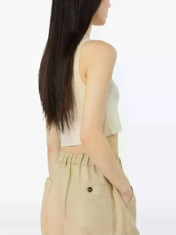 Max Mara Bombo Ribbed-knit Cropped Top