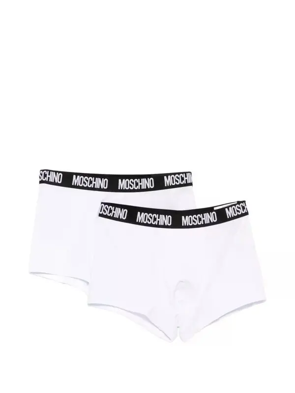 Moschino Logo-waistband Boxers - White