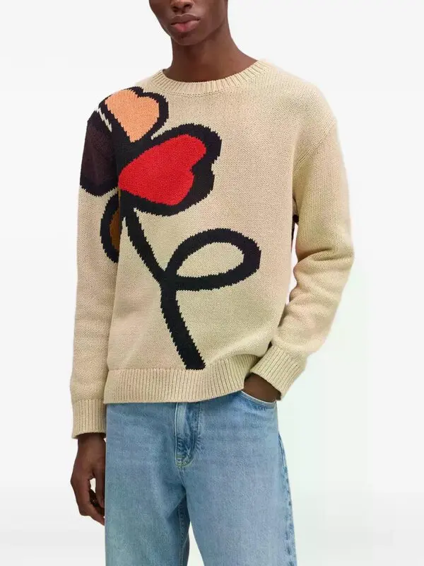 Nn07 Todd Intarsia-knit Sweater - Neutrals