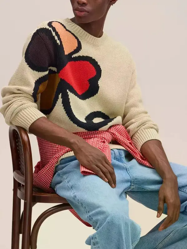 Nn07 Todd Intarsia-knit Sweater - Neutrals