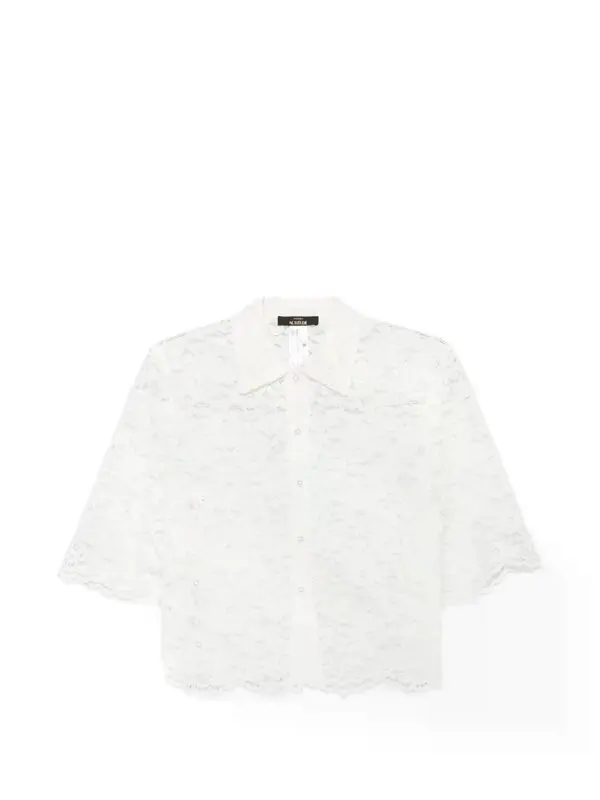TWINSET Lace-patterned Shirt - White