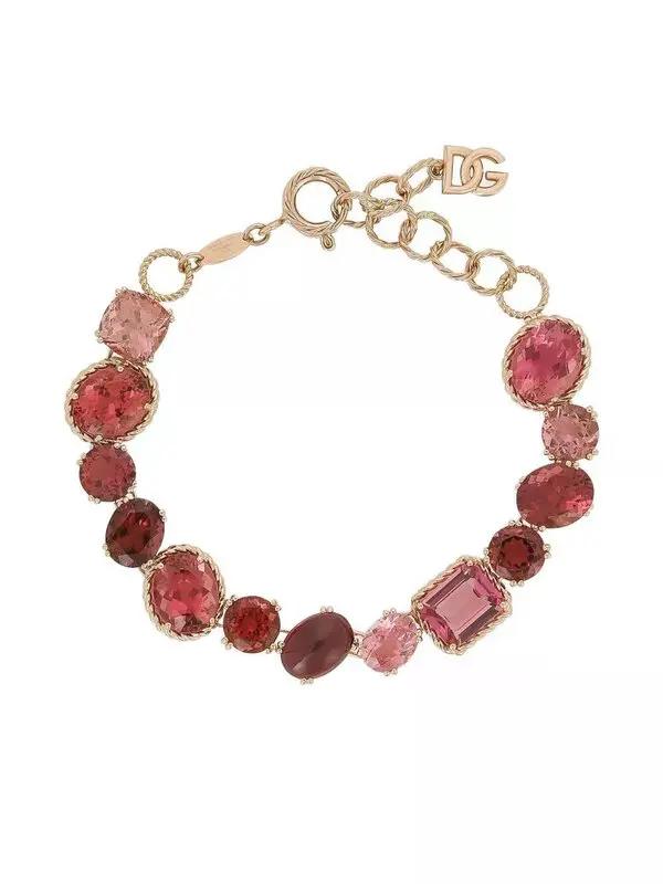 Dolce & Gabbana 18k Gold Anna Tourmaline Bracelet - Red