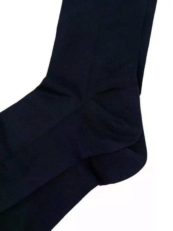 Zegna Ribbed-cuff Socks - Blue
