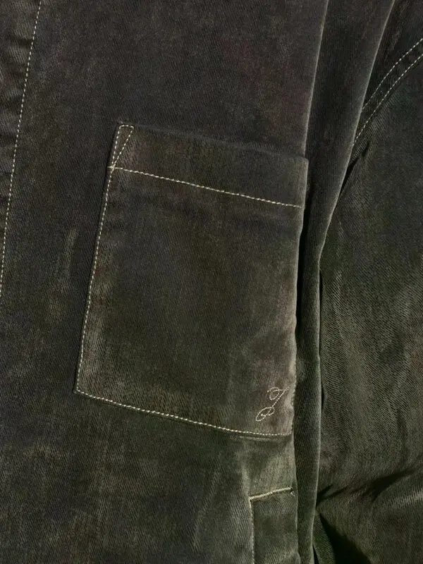 Jacquemus Boulanger Corduroy-effect Chest-pocket Jacket - Grey