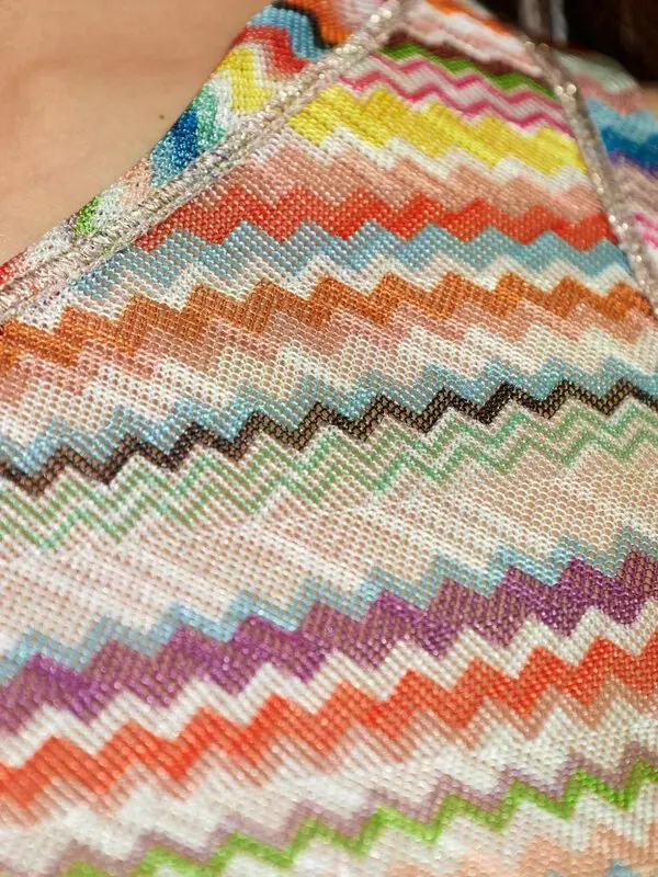 Missoni Zigzag-knit One-shoulder Top - Blue
