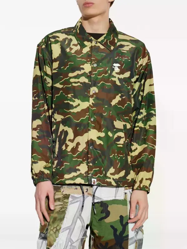 A BATHING APE Camouflage-print Jacket - Green