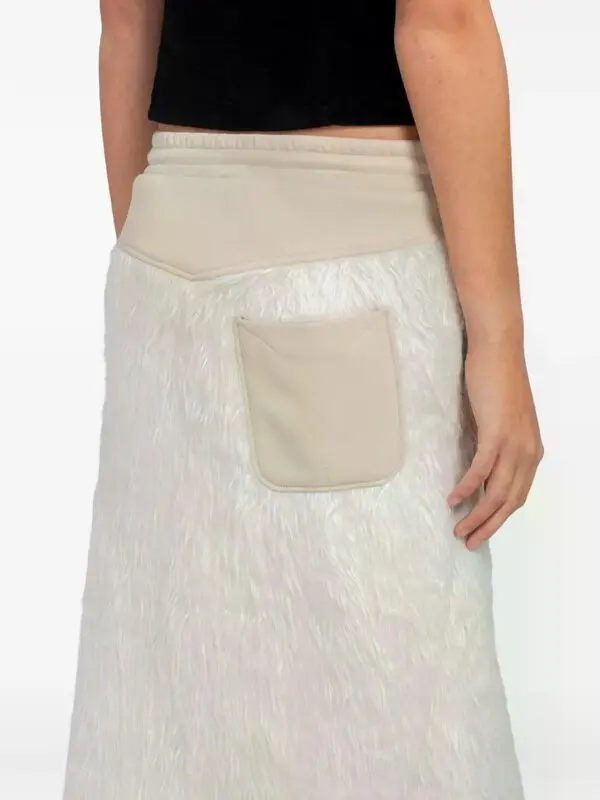 OPEN YY Faux-fur Midi Skirt
