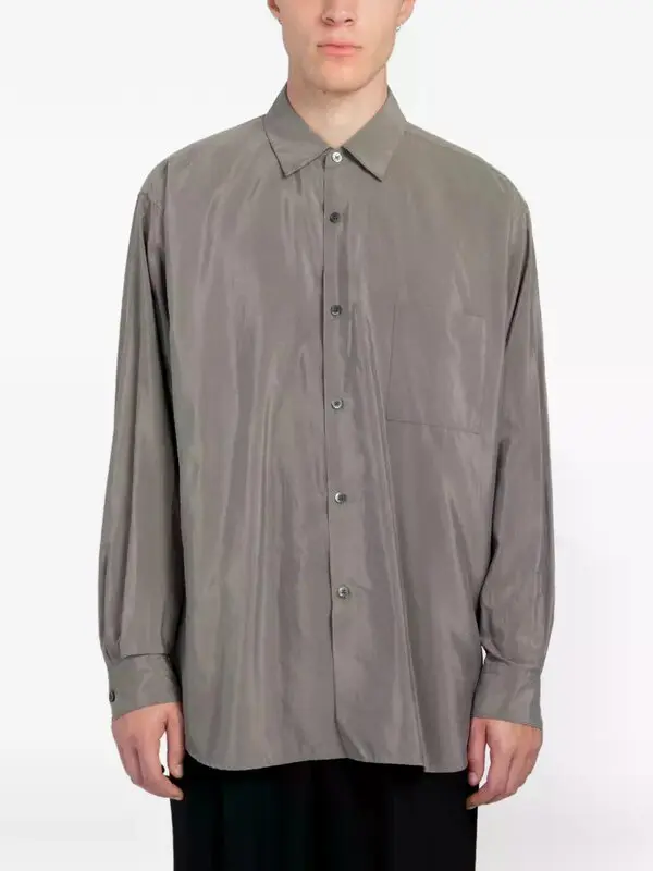 SSSTEIN Down Pat Oversized Shirt - Brown