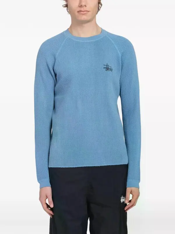 StÜssy Waffle-knit Sweater - Blue