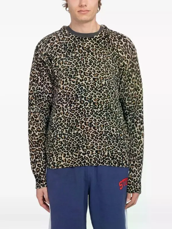 StÜssy Leopard Print Sweater - Neutrals
