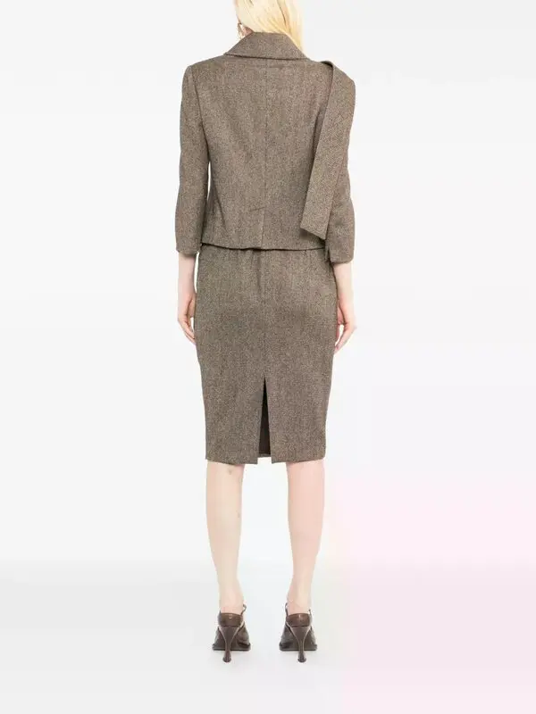 Alexander McQueen 2005 Tailored Wool Skirt Suit Set