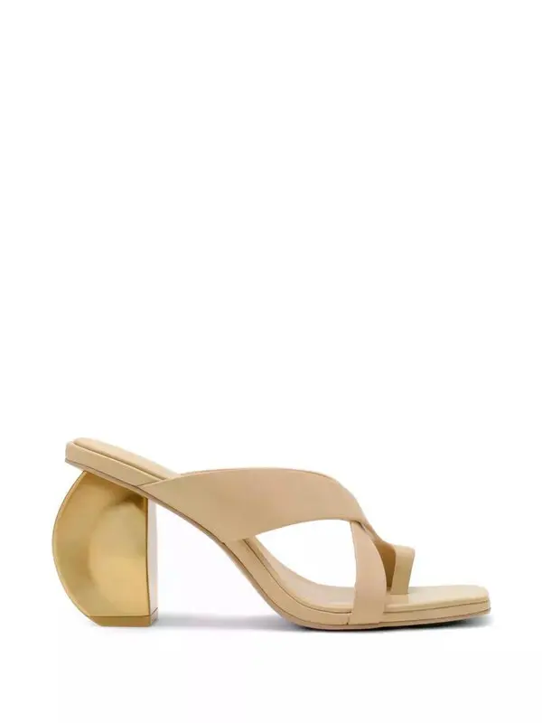 Cult Gaia Nina Sculptural-heel Sandals - Neutrals