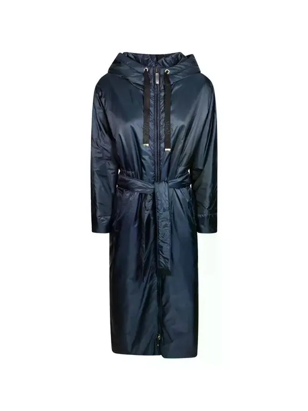 Max Mara Parka With Drawstring Hood - Blue