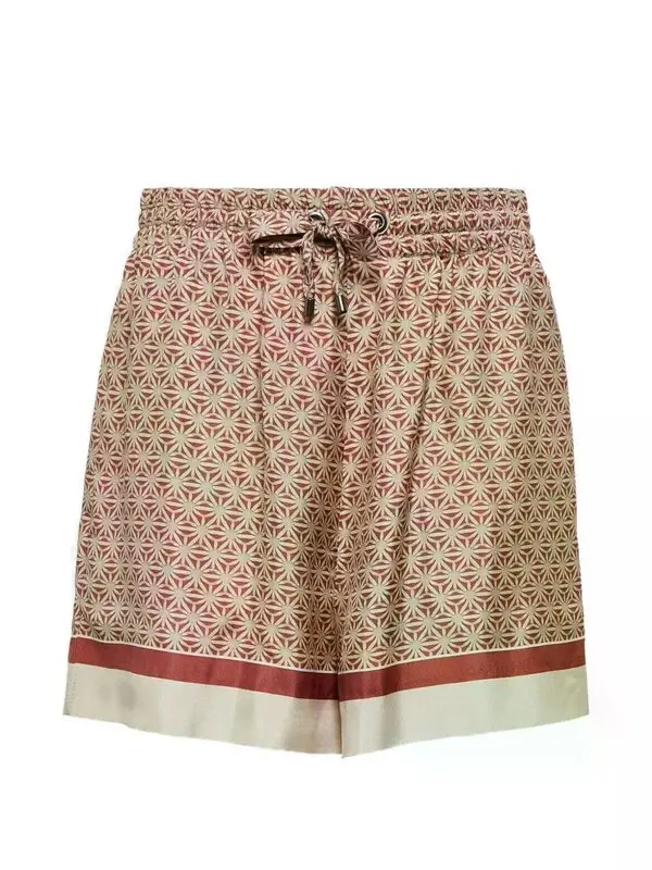 Brunello Cucinelli Patterned Silk Shorts