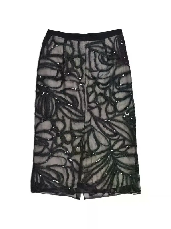 Brunello Cucinelli Sequin-embellished Midi Skirt