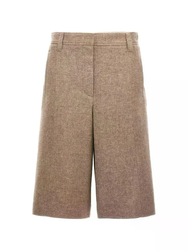 Brunello Cucinelli Tailored Wool Shorts - Brown