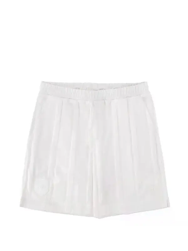 Hugo Boss Logo-patch Pleated Shorts - White