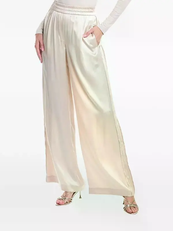 Brunello Cucinelli Elasticated-waistband Wide-leg Trousers - Neutrals