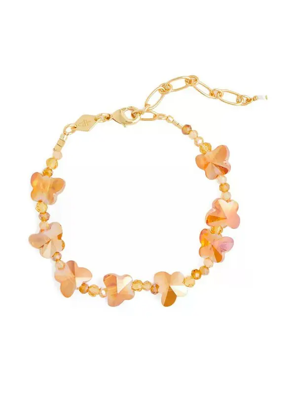 Anni Lu Butterfly Charm Beaded Bracelet - Orange