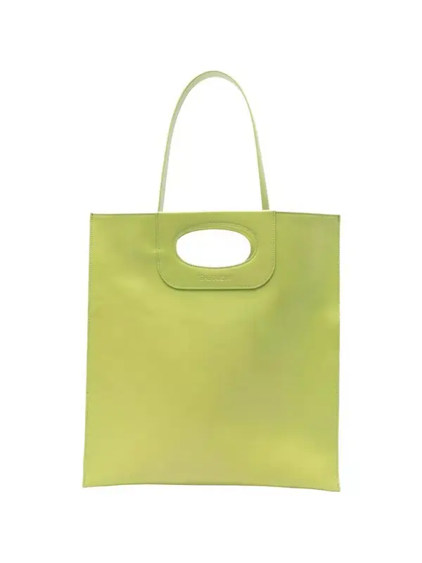 GHERARDINI Piattina Cut-out-handle Clucth Bag - Green