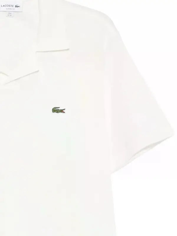 Lacoste Logo-patch Open-collar Polo Shirt