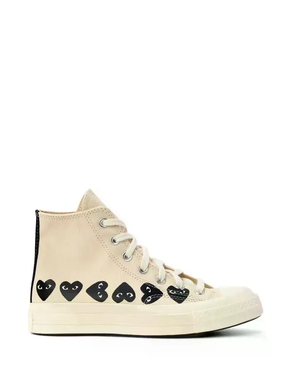 CONVERSE X COMME DES GARONS PLAY Chuck 70 Multi-heart Sneakers - Neutrals