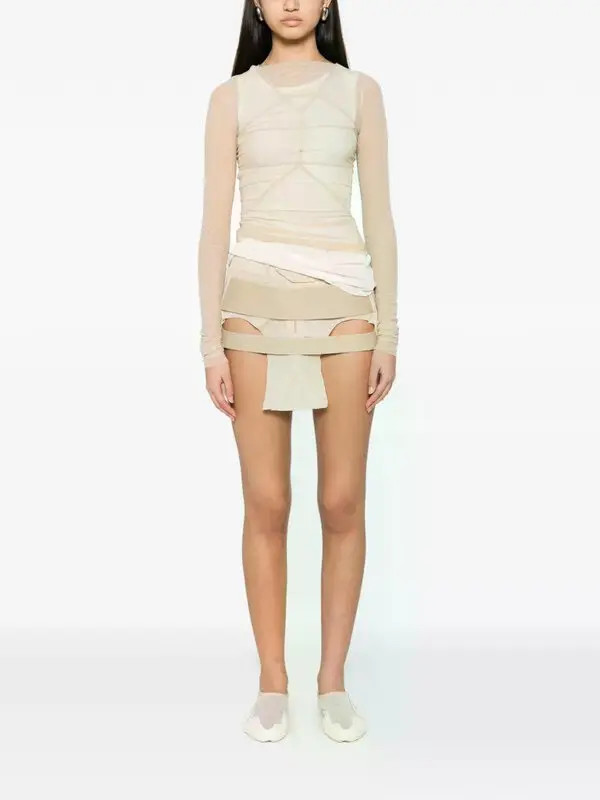 Rick Owens Temple Cut-out Layered-strap Skirt