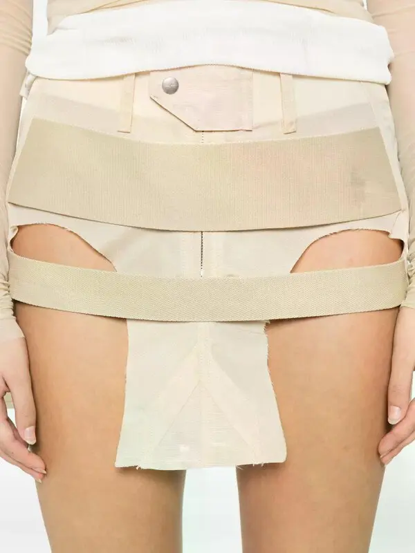 Rick Owens Temple Cut-out Layered-strap Skirt