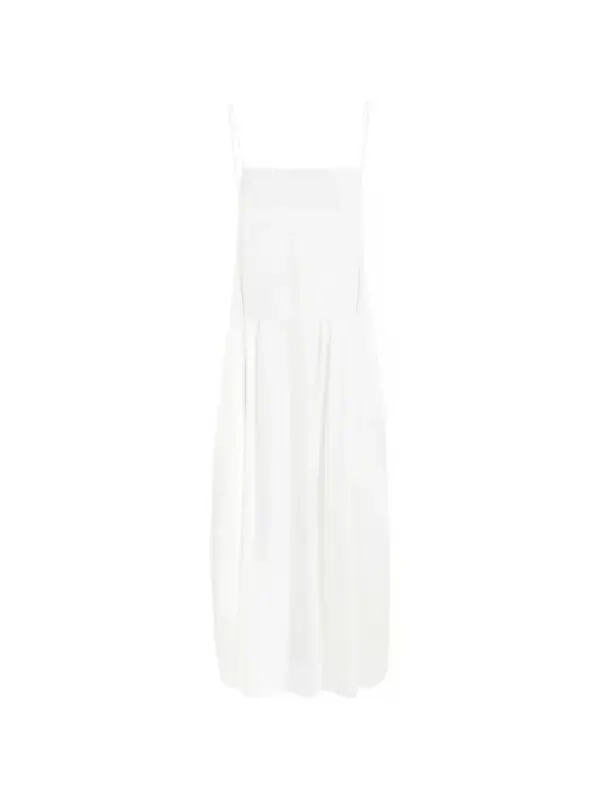 Khaite Adira Cotton Poplin Dress - White