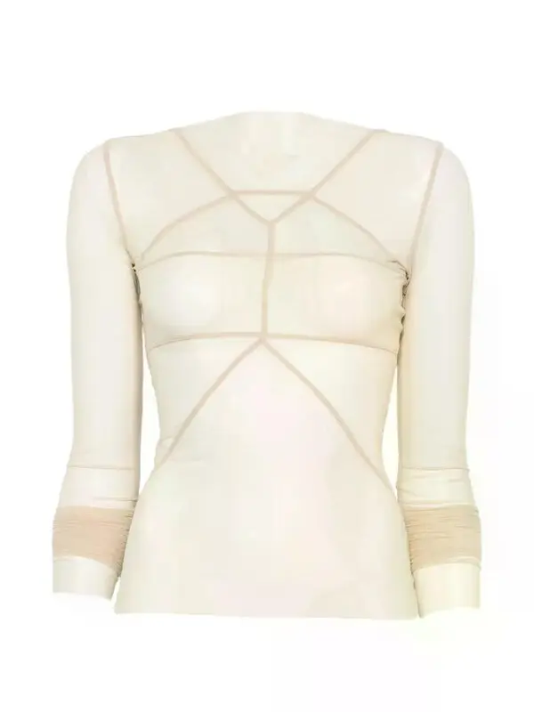 Rick Owens Temple Panelled Top - Neutrals