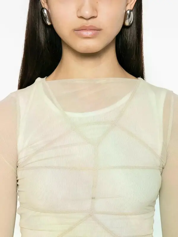 Rick Owens Temple Panelled Top - Neutrals