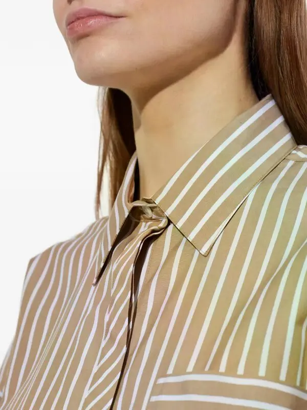 Rag & Bone Marin Striped Short-sleeve Shirt - Neutrals