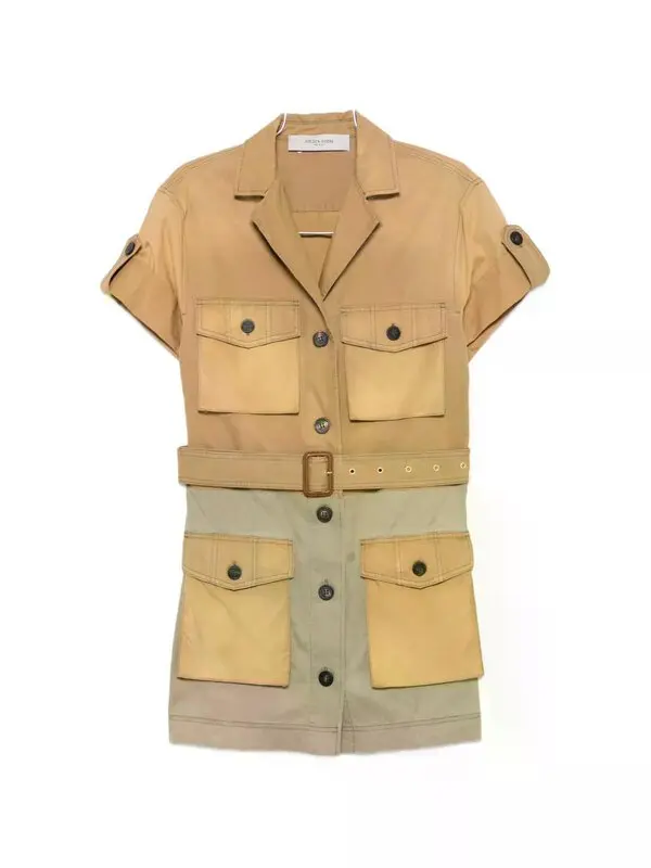 GOLDEN GOOSE Pamela Saharian Belted Mini Cargo Dress - Neutrals