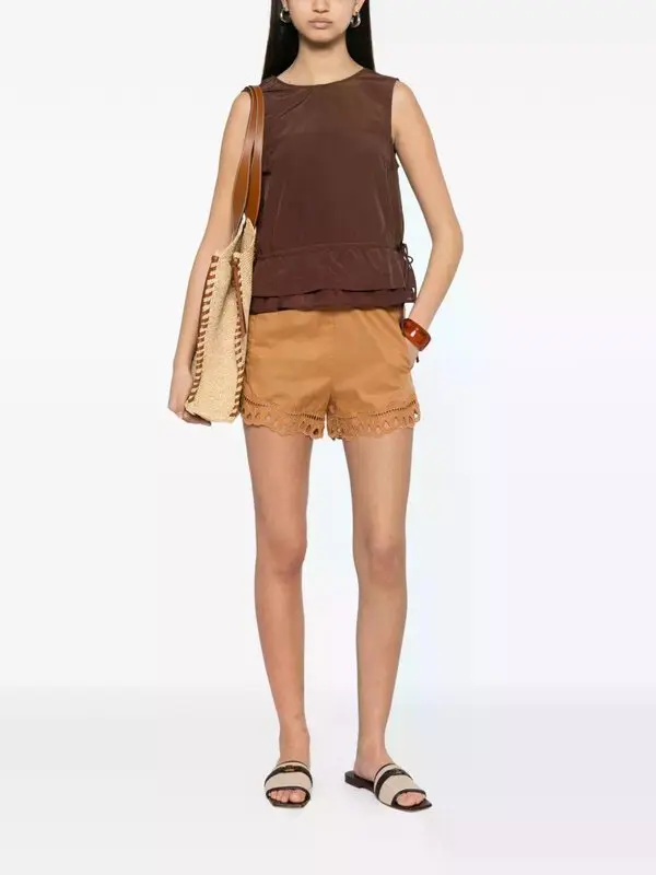 Ermanno Scervino Broderie-anglaise Shorts - Neutrals
