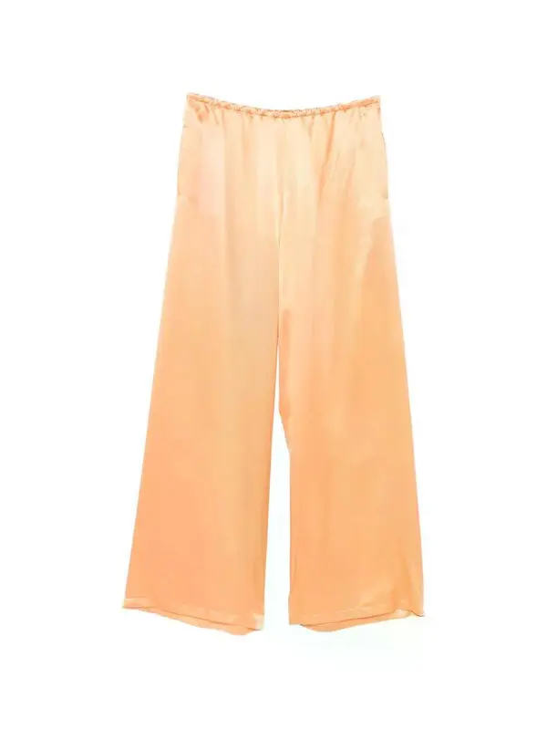 Ermanno Scervino Satin Finish Wide Leg Trousers - Orange