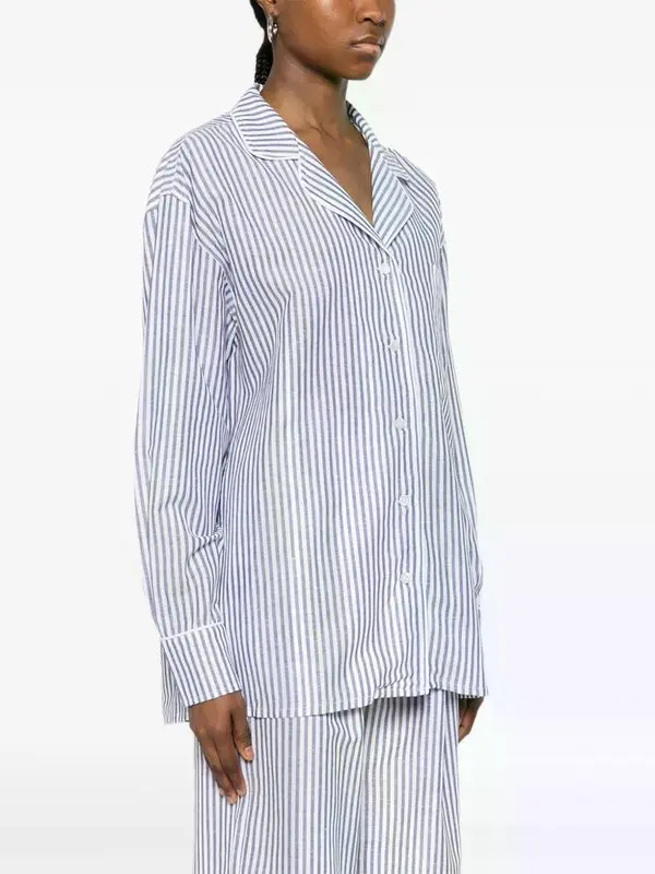 RIVIERA Striped-pattern Shirt - Blue