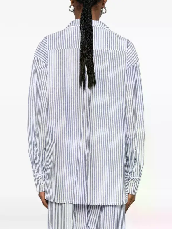 RIVIERA Striped-pattern Shirt - Blue