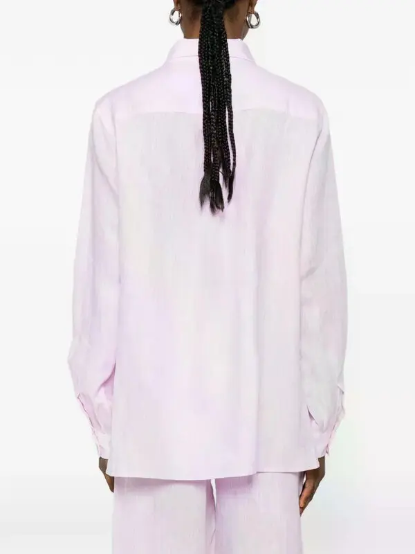 RIVIERA Long-sleeve Button-up Shirt - Pink