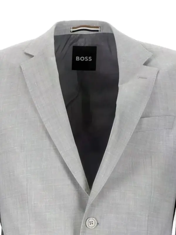 BOSS Two-piece Slim-fit Suit In Micro-patterned Fabric - Grey
