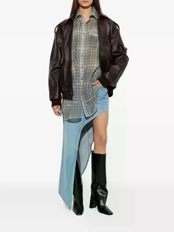 Coperni Leather Epaulette-detail Jacket - Brown
